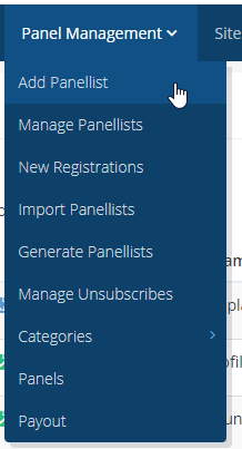 How to add panellists in panel database