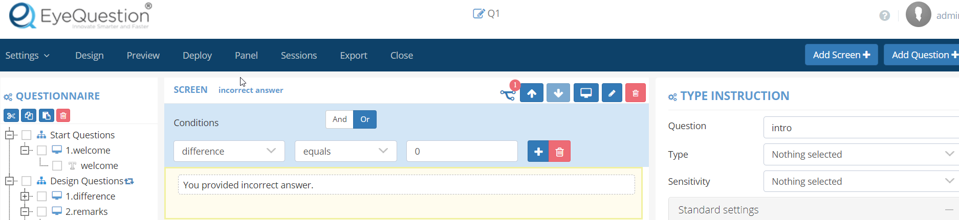 How to Display Feedback of Triangle and Tetrad Test
