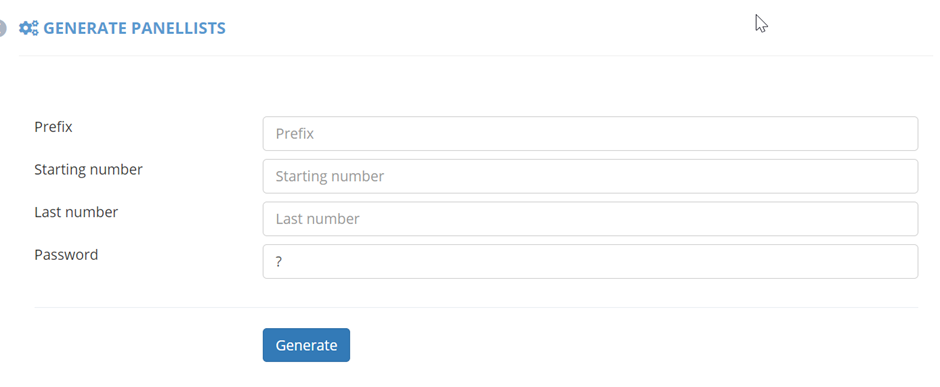 How to add panellists in panel database